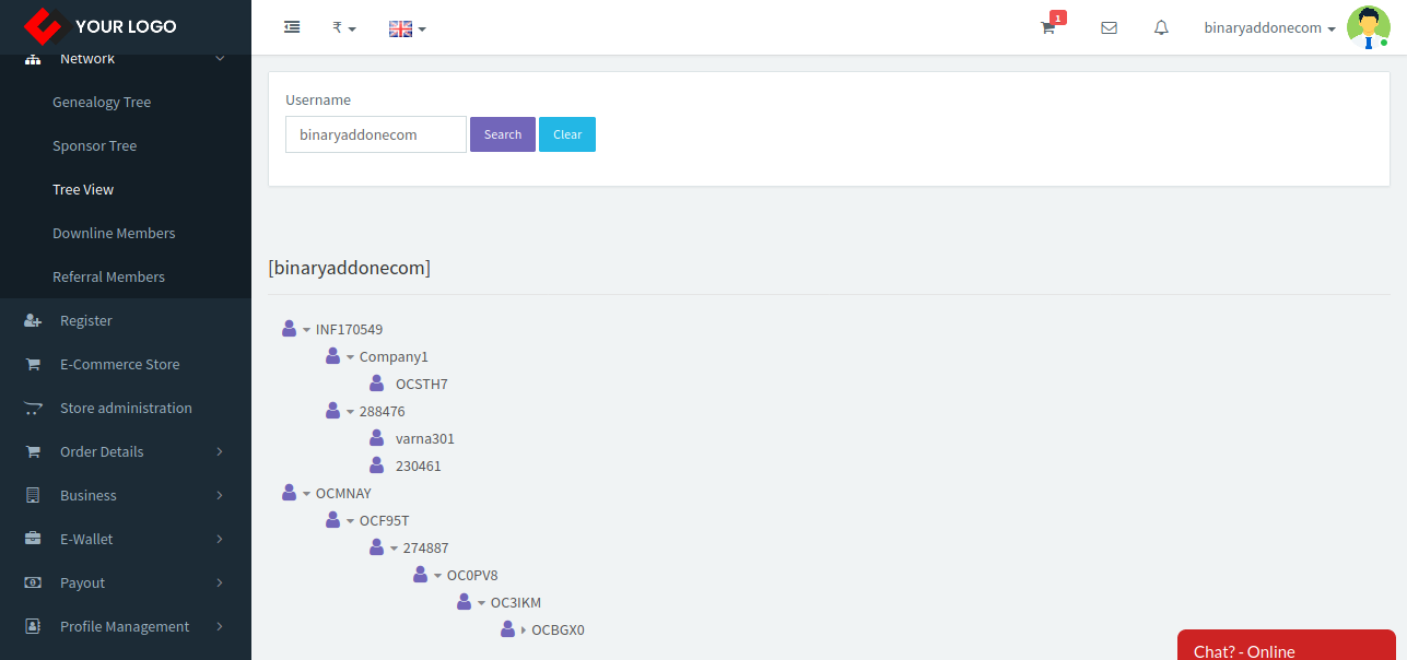 Tree View – MLM HELP